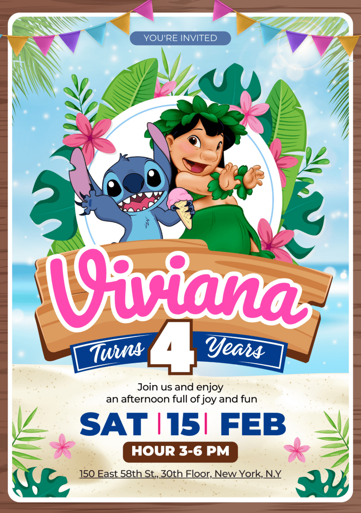 Lilo And Stitch Invitation Backgrounds